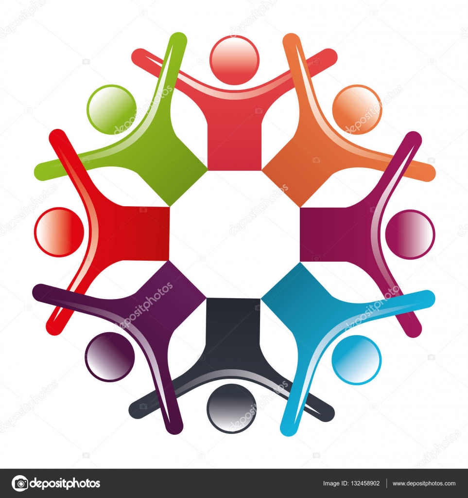 Personas de silueta icono de trabajo en equipo — Vector de stock ... Personas de silueta icono de trabajo en equipo — Vector de stock ...