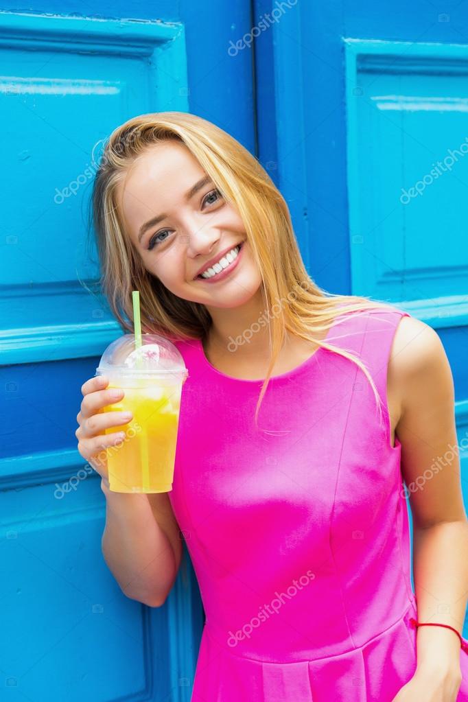 Young woman with lemonade Stock Photo by ©victorvice 128096672