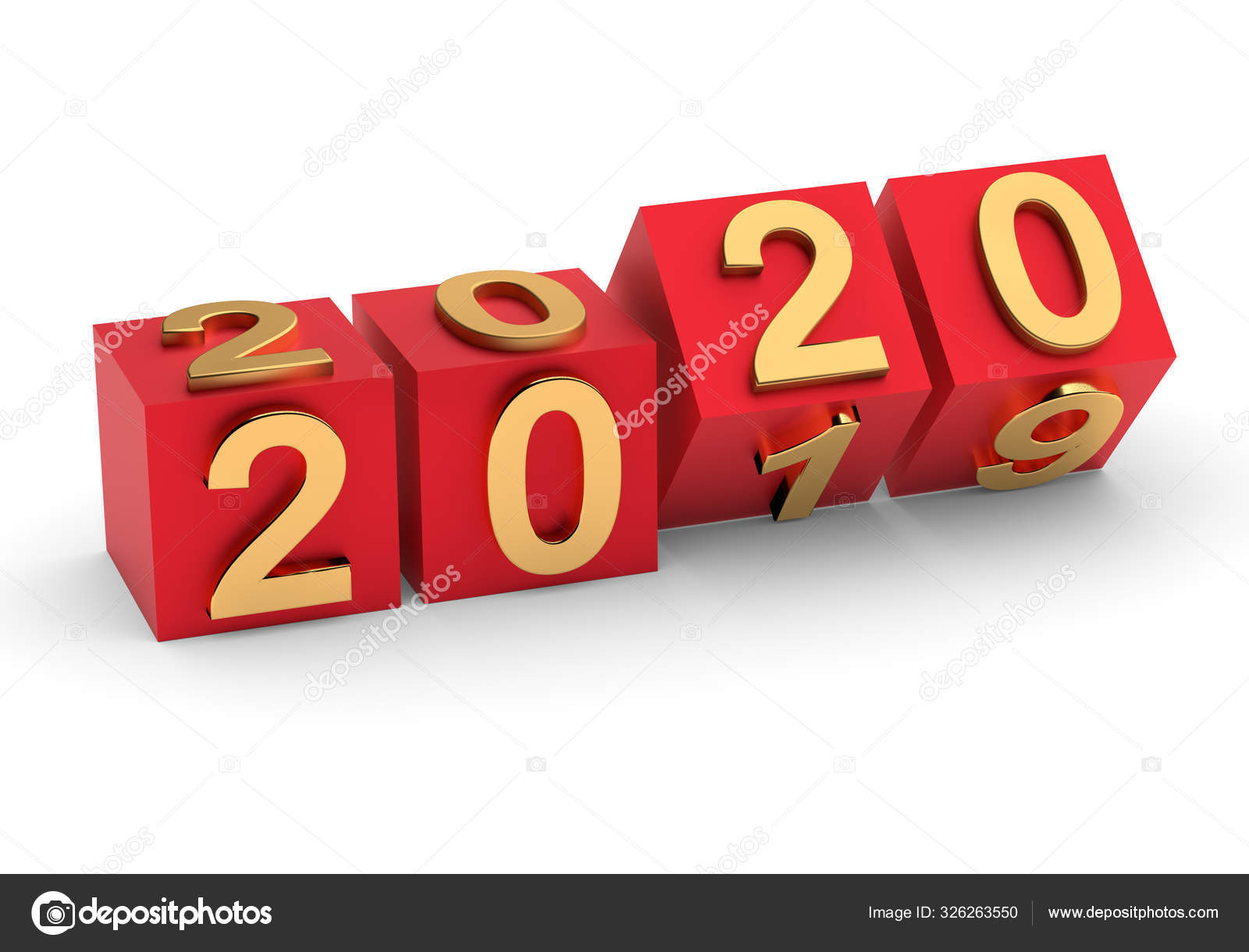 2020 number flips on cubes. New Year — Stock Photo © alexkalina #326263550