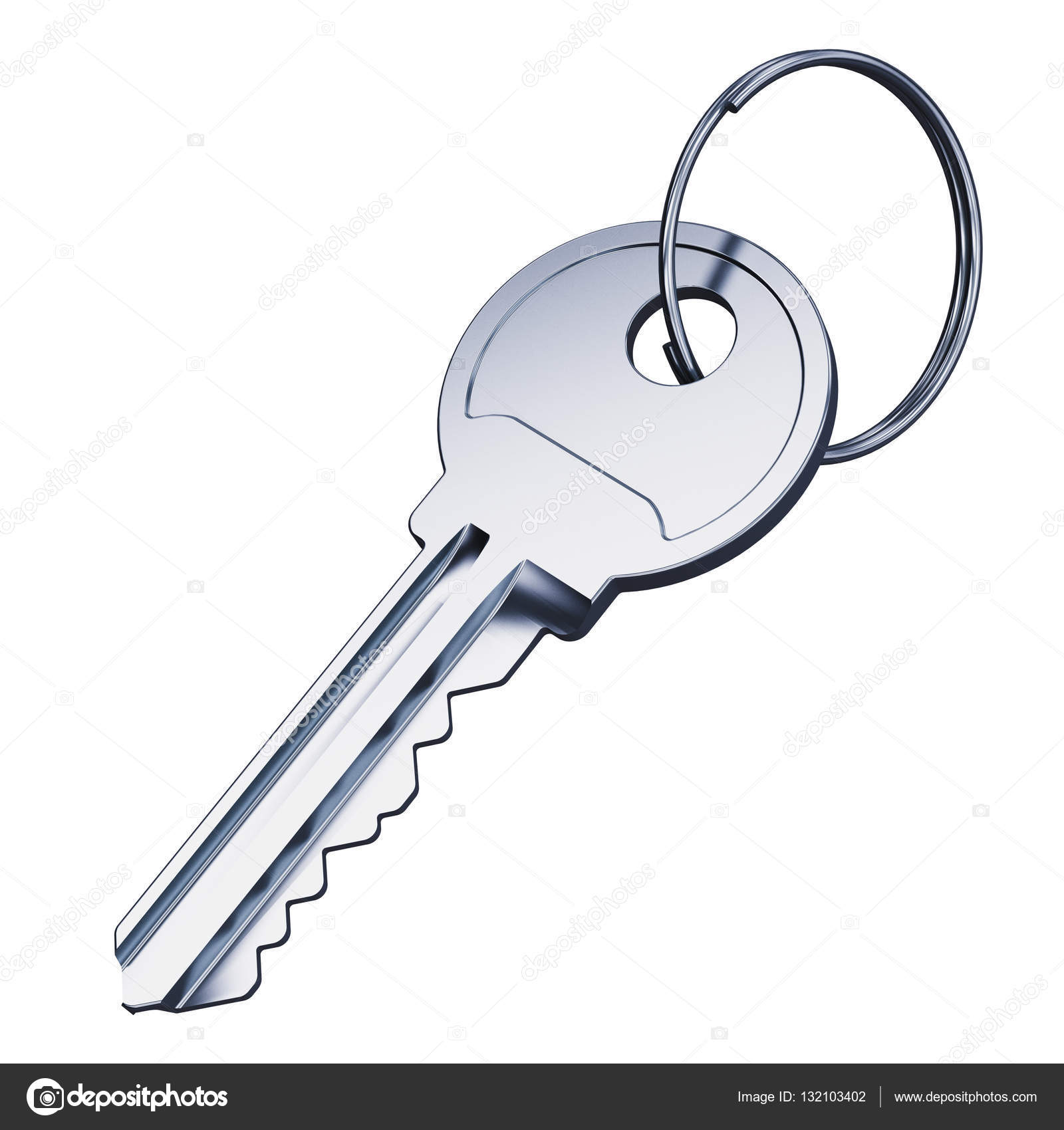 Metal key isolated on white background — Stock Photo © scanrail #132103402