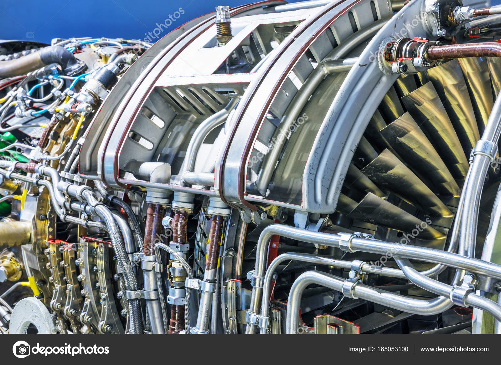 Aviation turbojet engine equipment Stock Photo by ©scanrail 165053100