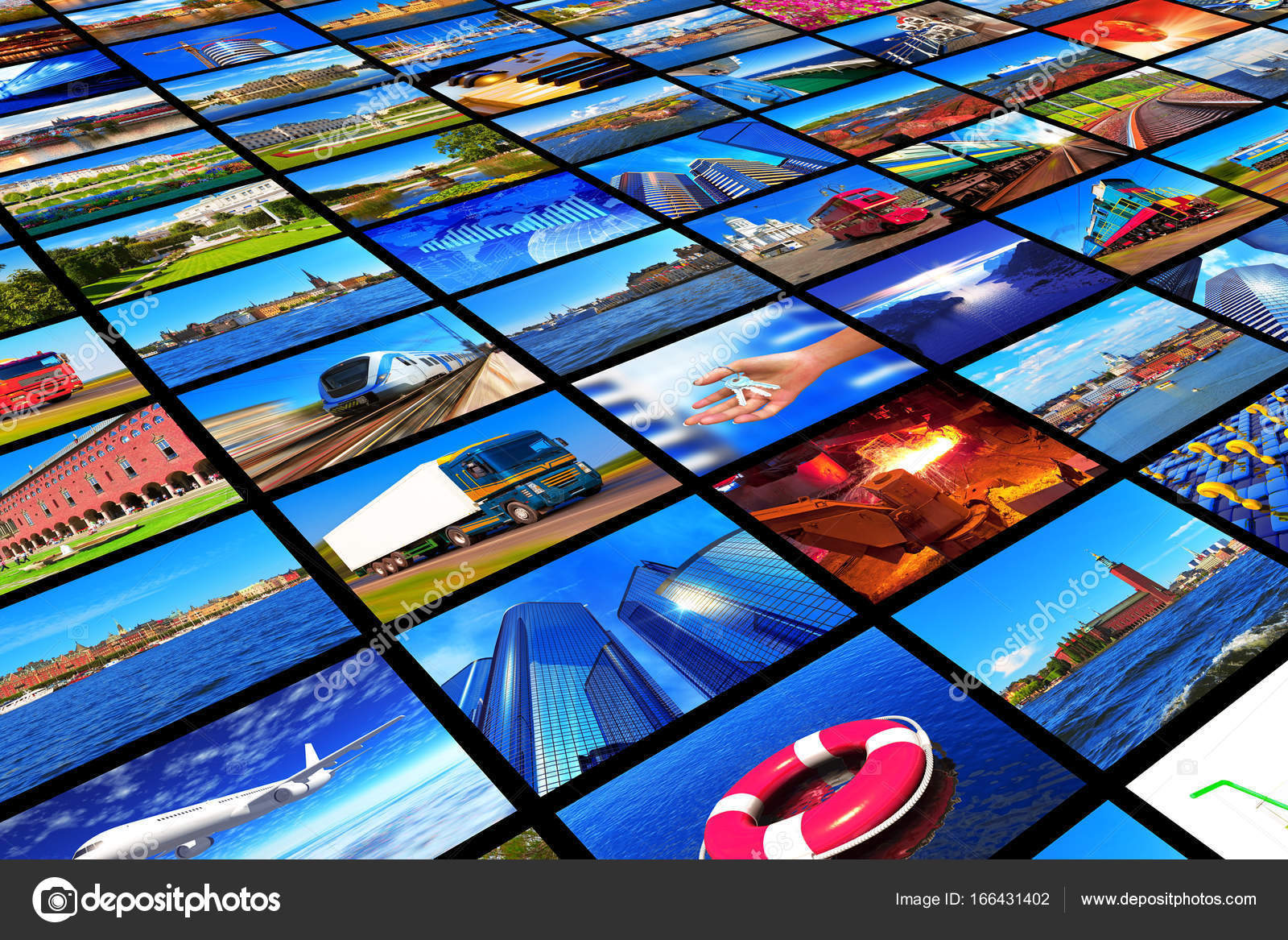 Collection of colorful photos — Stock Photo © scanrail #166431402