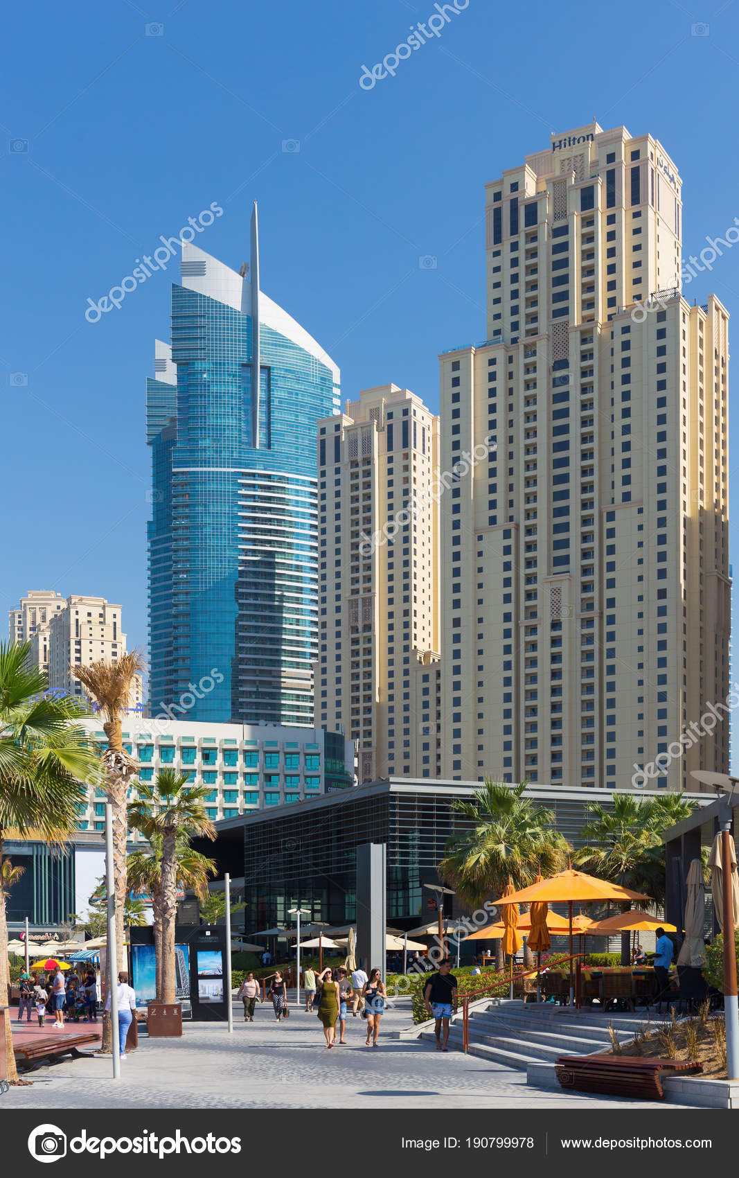 Dubai Uae December 2017 View New Public Place Jumeirah Beach – Stock ...