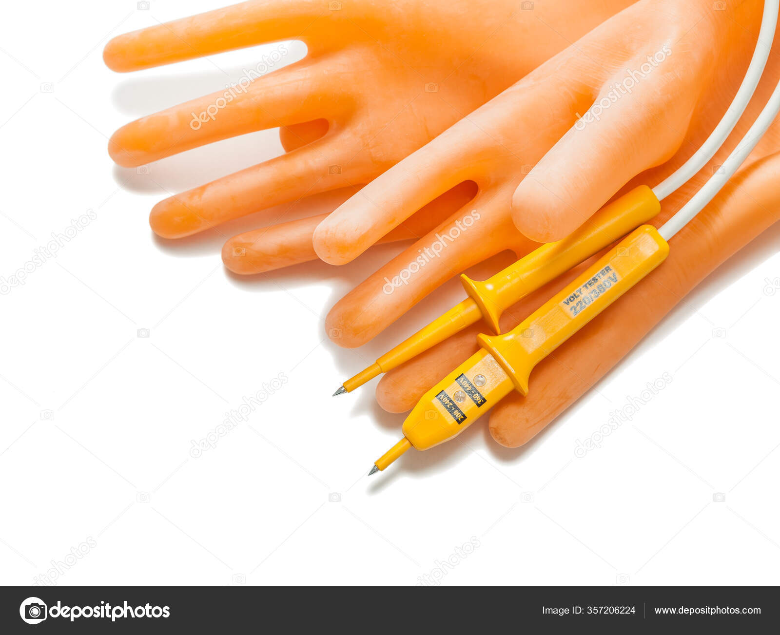 Electrical Tools Dielectrical Gloves Tester Isolated White ⬇ Stock ...
