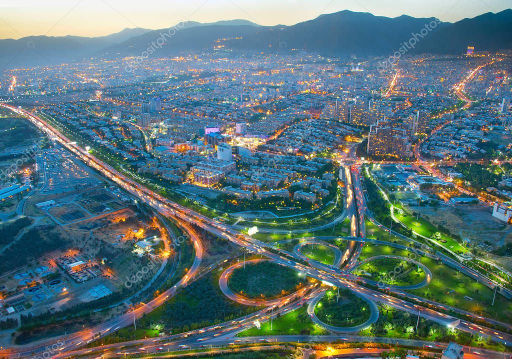 Pictures: tehran pic | Tehran at beautiful sunset — Stock Photo ...