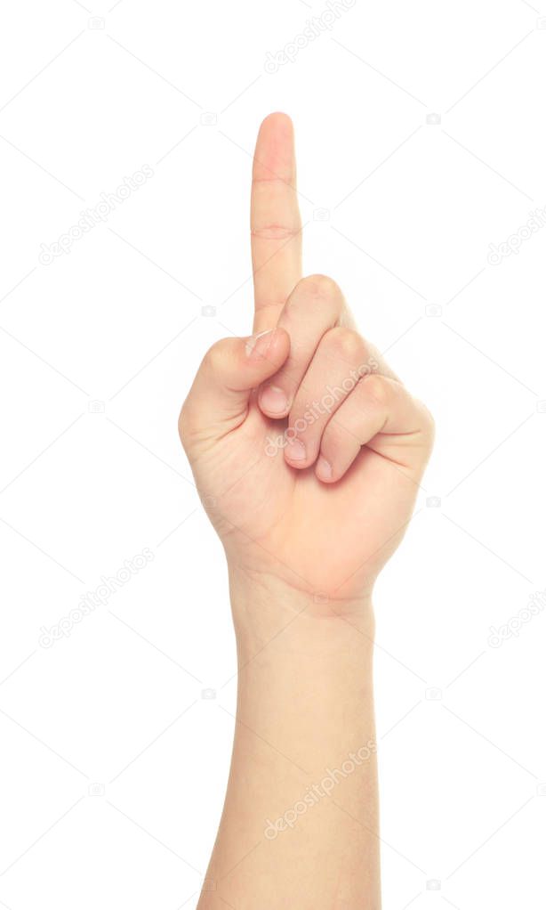 Mano hacia arriba: fotografía de stock © Pakhnyushchyy #129589790 ...