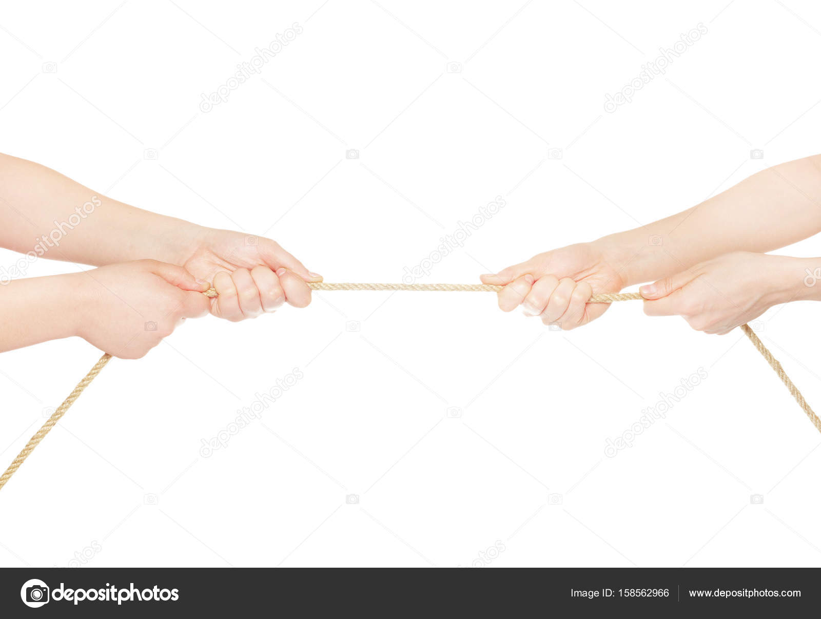 Hands Pulling Rope
