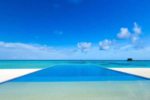 Infinity swimming pool in maldives Stock Photos, Royalty Free Infinity ...