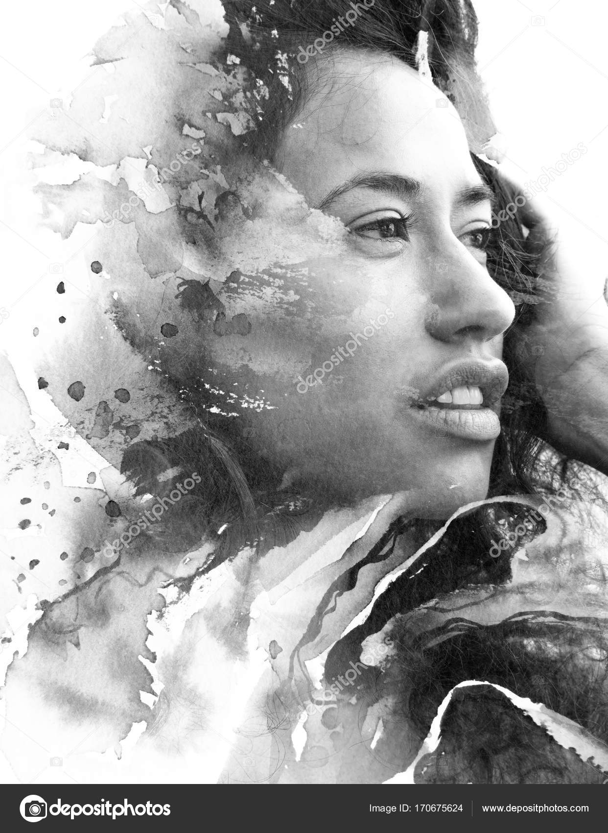 Woman face combined with painting Stock Illustration by ©Victor_Tongdee ...