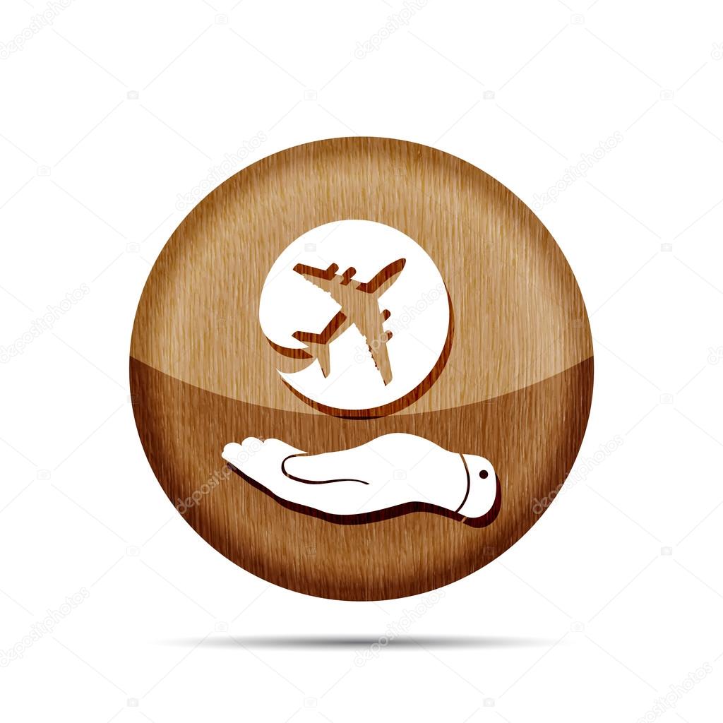 Hand showing airplane icon Stock Vector Image by ©sommersby #127398420