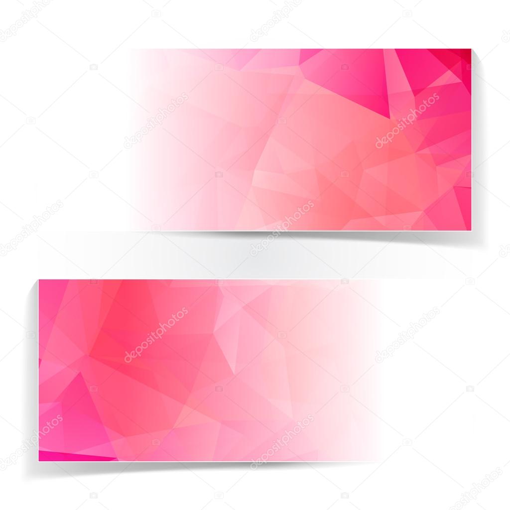 Set of Abstract Pink headers Stock Vector by ©sommersby 127400412