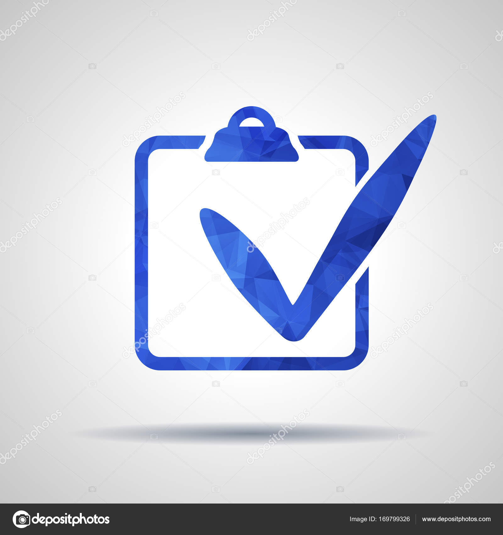Blue triangle check list icon Stock Vector by ©sommersby 169799326