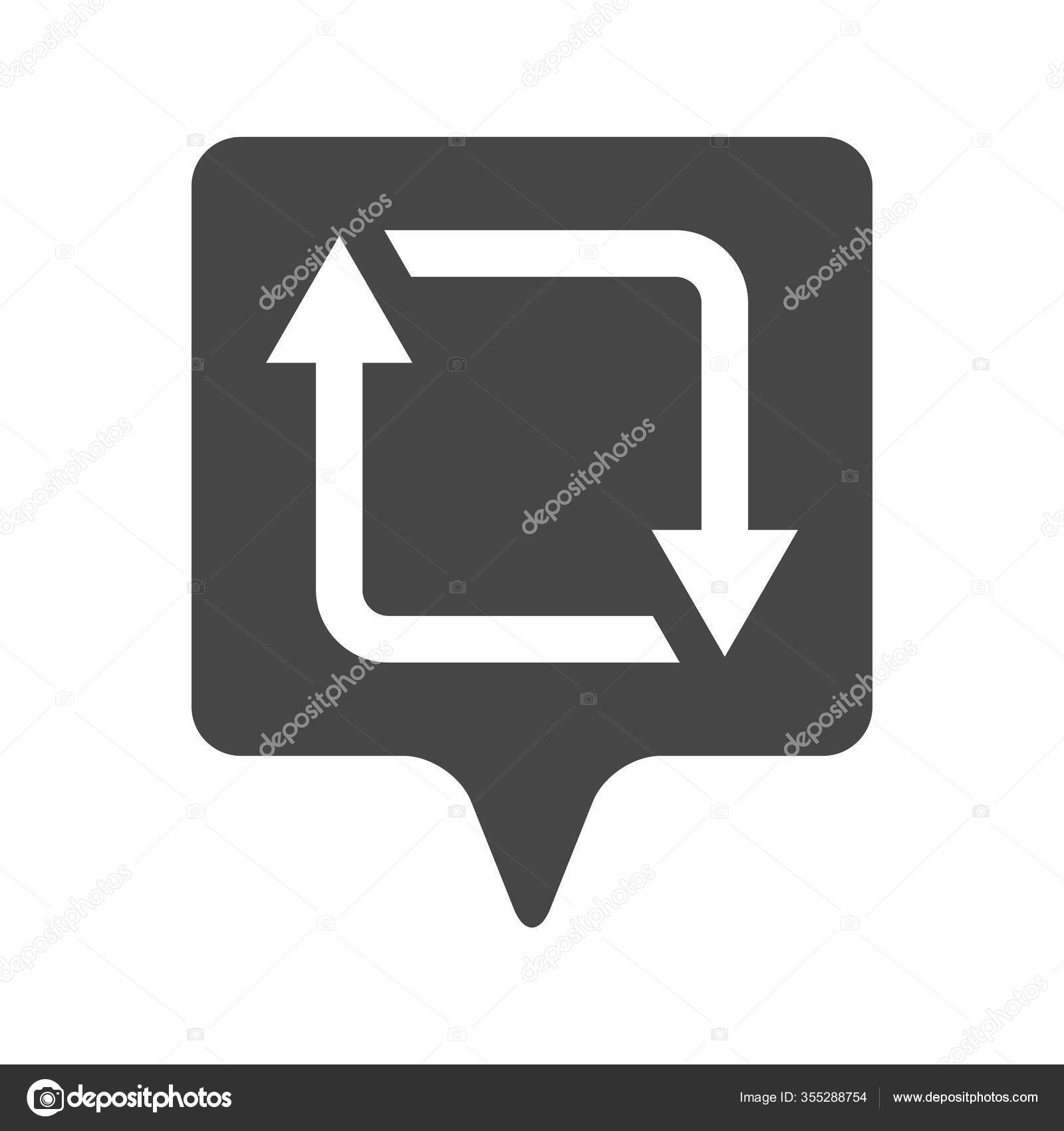 Illustration Flat Linear Repost Retweet Refresh Social Media Icon Stock ...