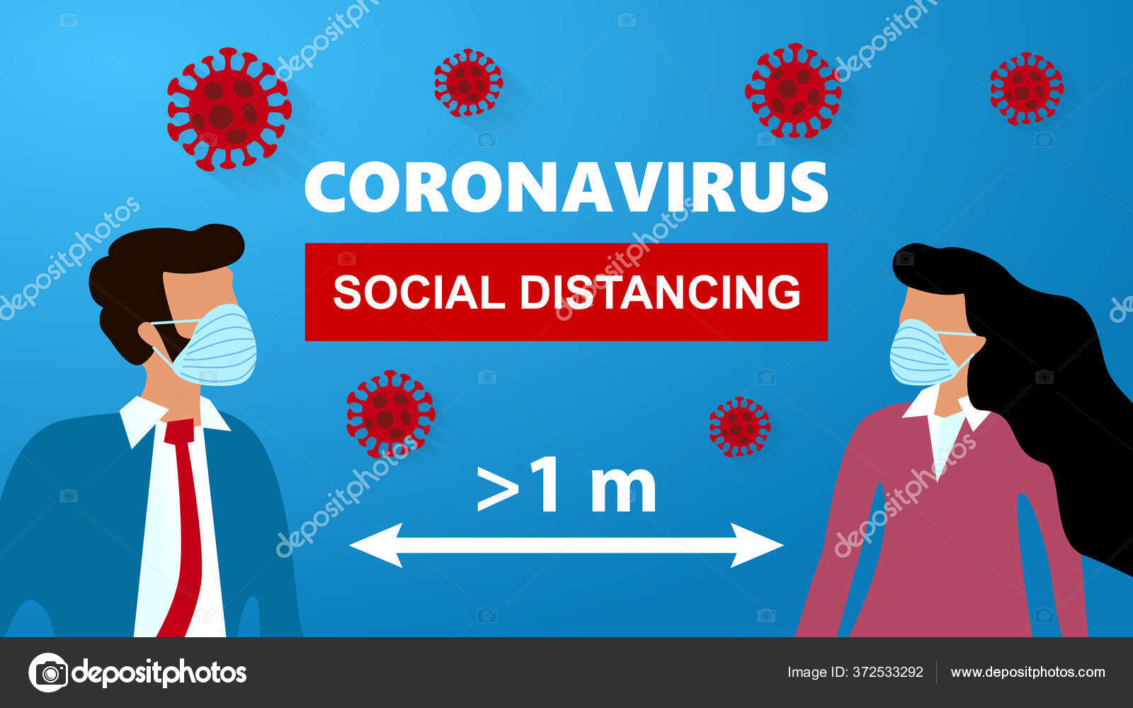 Concept Maintaining Social Distance People Novel Coronavirus Disease ...