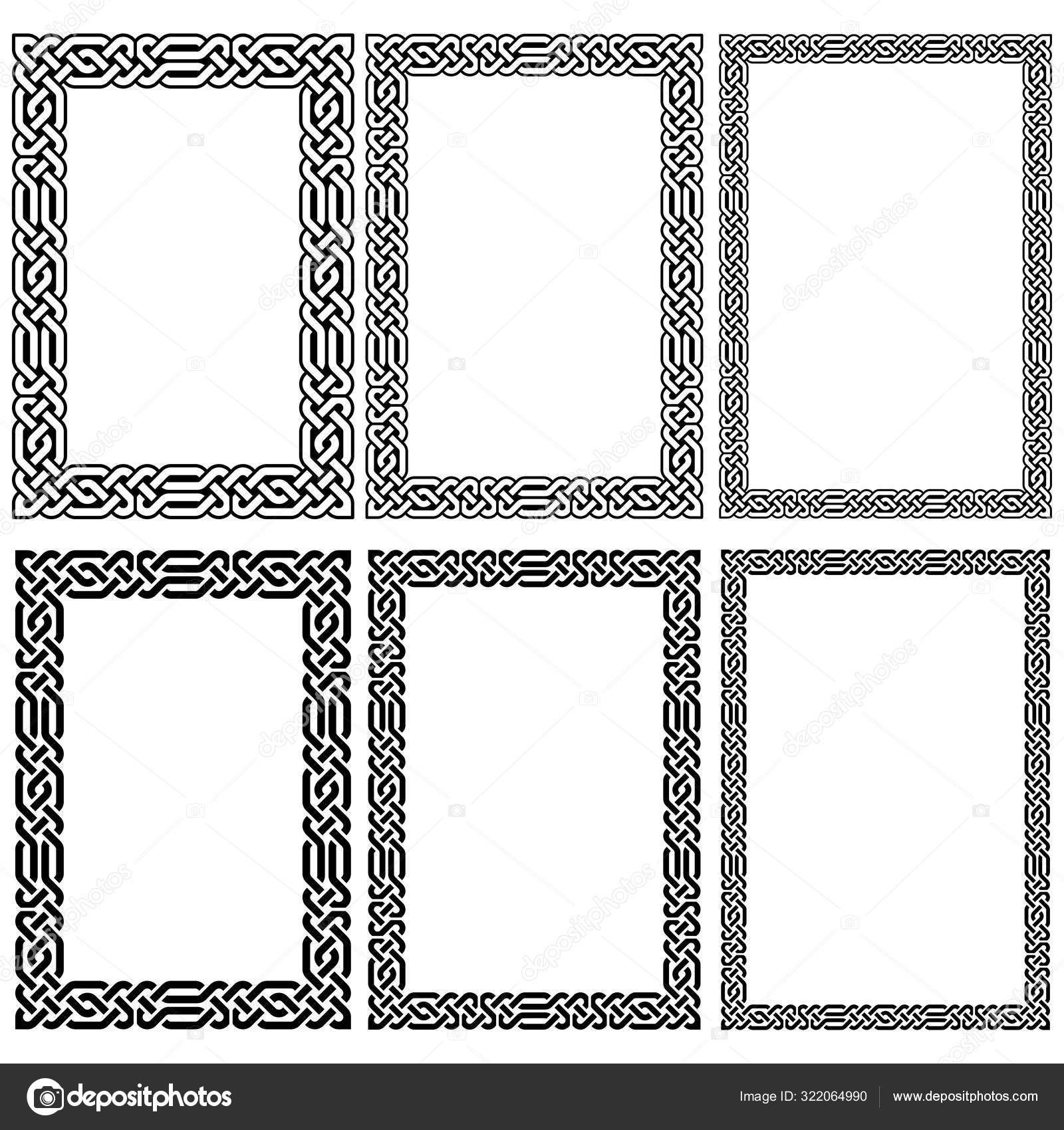 Collection of Celtic Ornament Frames — Stock Photo © timurock #322064990