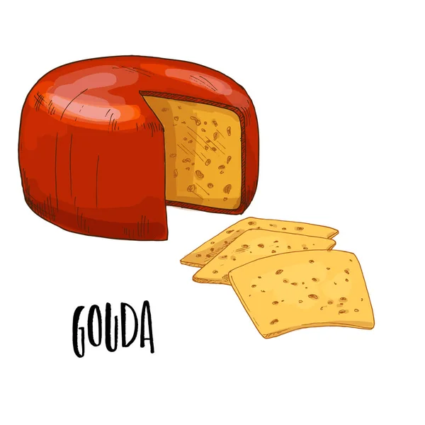Plate of cheese color sketch engraving vector illustration. Scratch ... Plate of cheese color sketch engraving vector illustration. Scratch ...