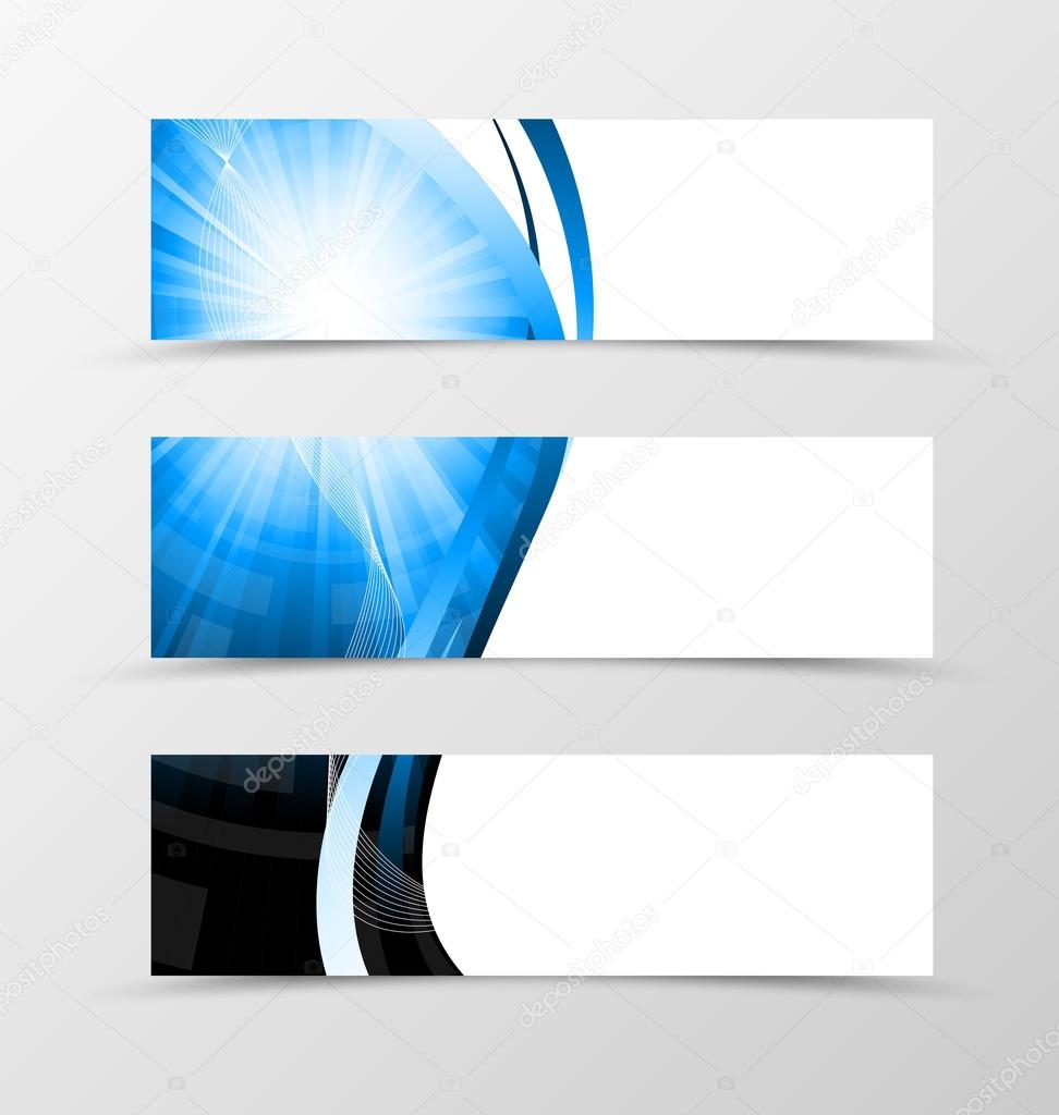 Set of header banner dynamic futuristic design Stock Vector by ©Denchik ...