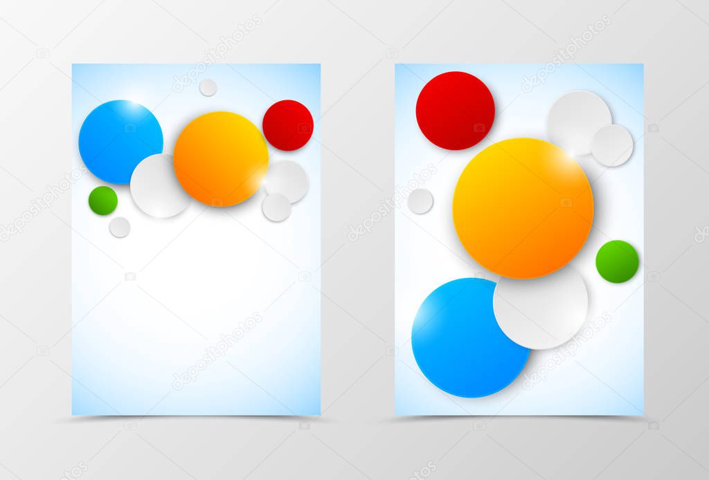 Front and back dynamic flyer template design Stock Vector by ©Denchik ...