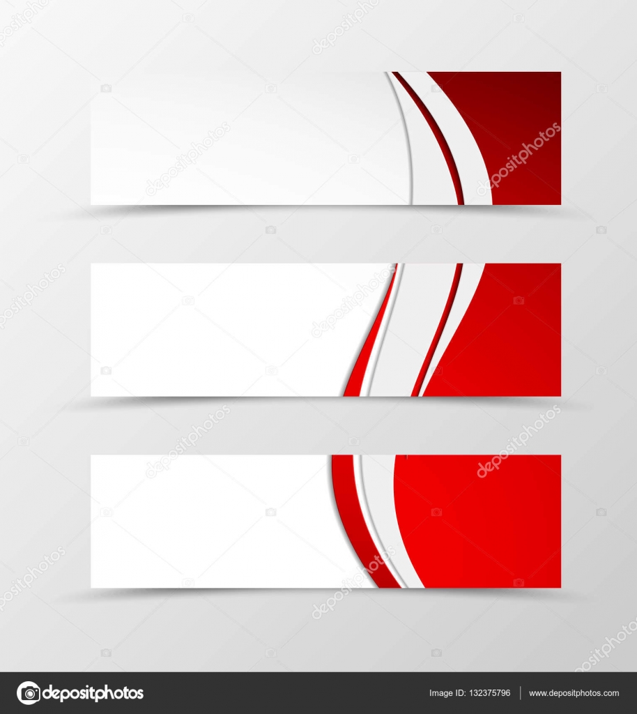 Set of header banner wave design Stock Vector by ©Denchik 132375796