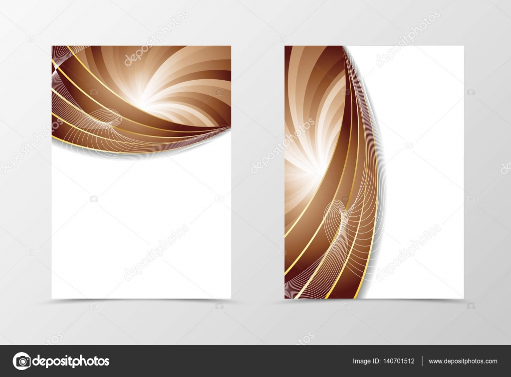 Front and back wave flyer template design Stock Vector Image by ...