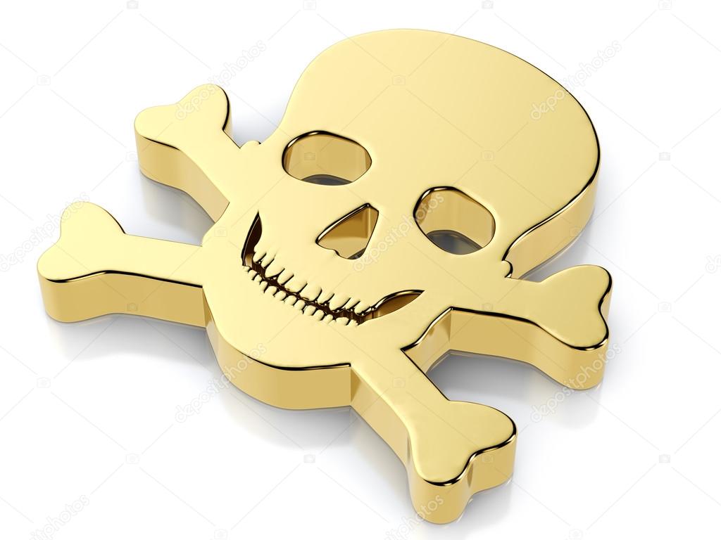 Golden skull symbol Stock Illustration by ©julydfg #126166336