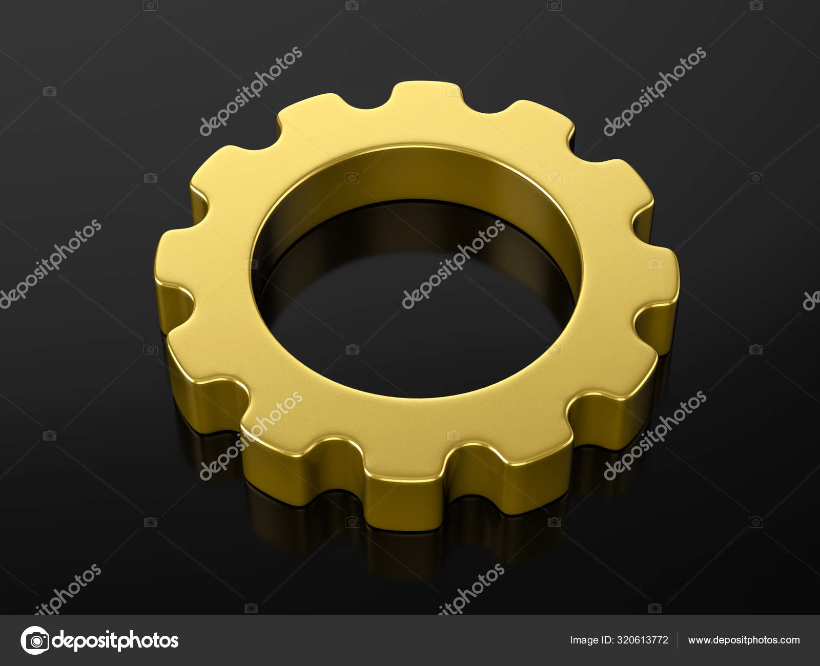 Gold gear symbol Stock Photo by ©julydfg 320613772