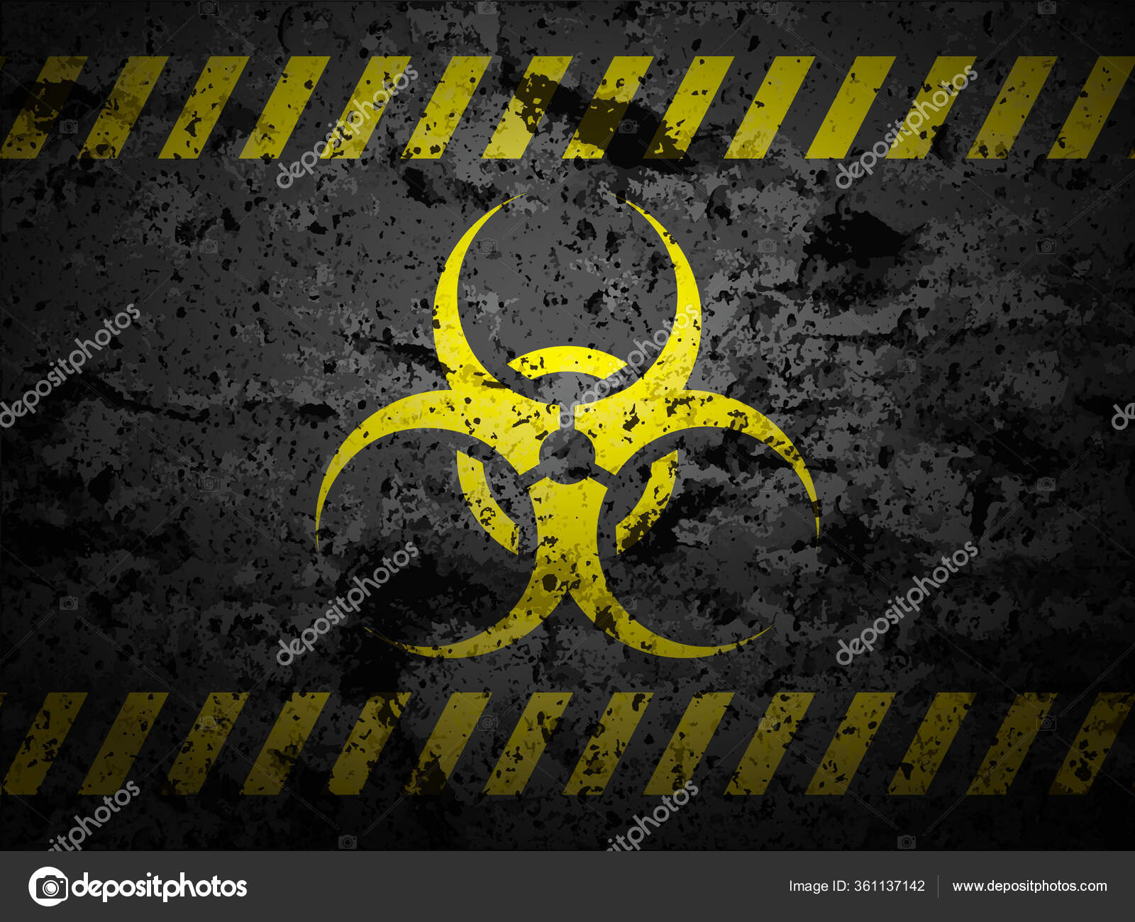 Grunge Biohazard Sign Textured Background Vector Illustration — Stock ...