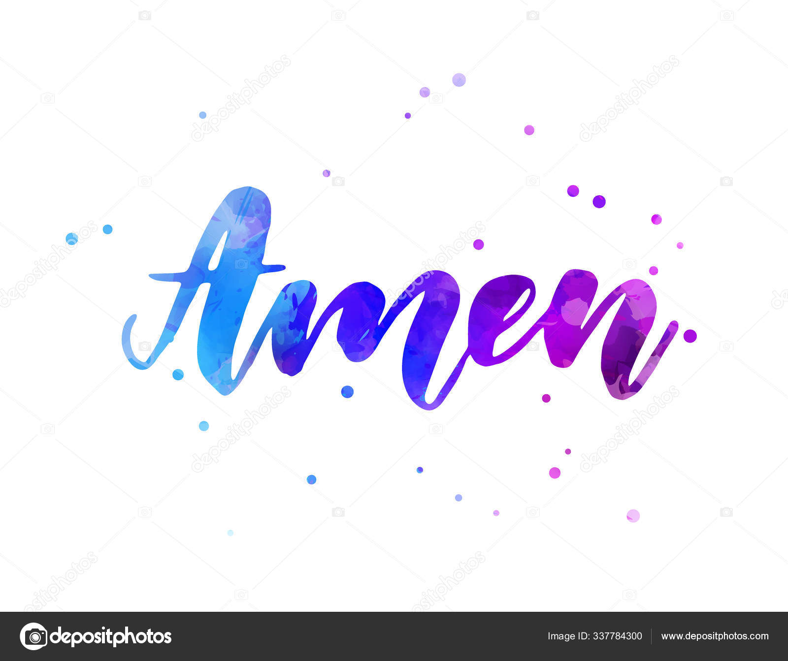 Amen lettering Stock Illustration by ©artlana #337784300