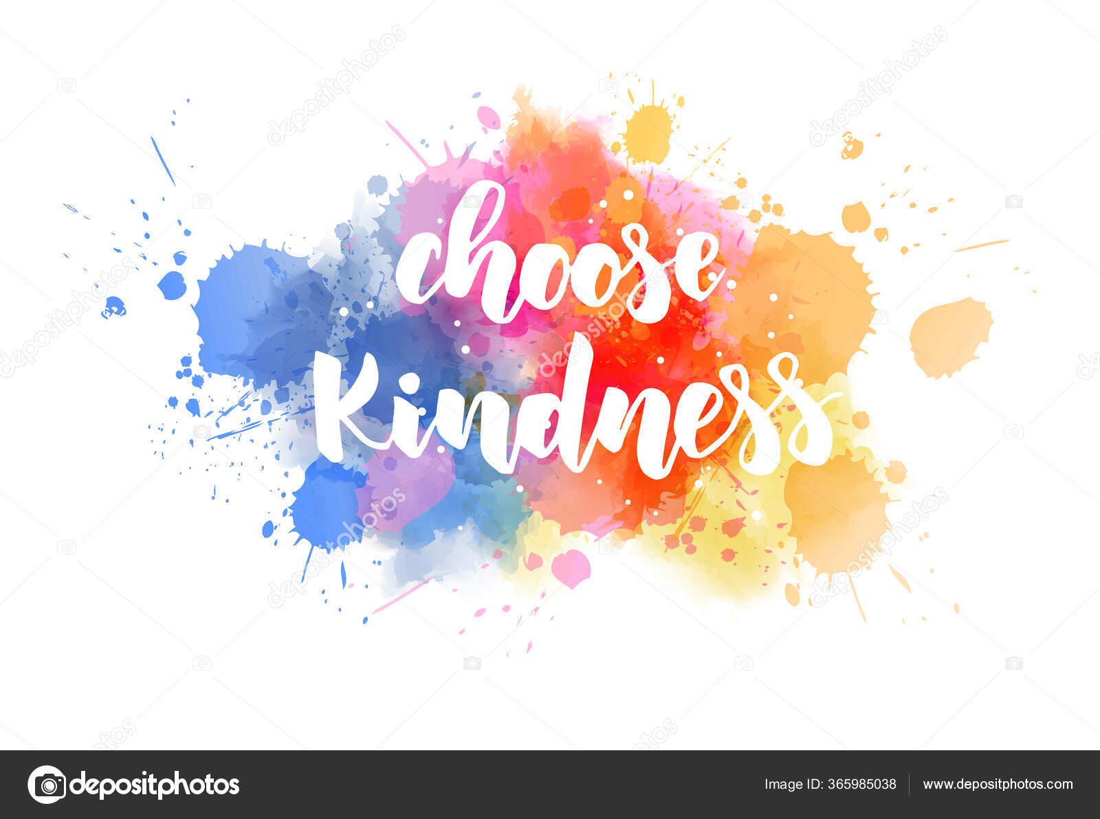 Choose Kindness Handwritten Modern Calligraphy Inspirational Text ...