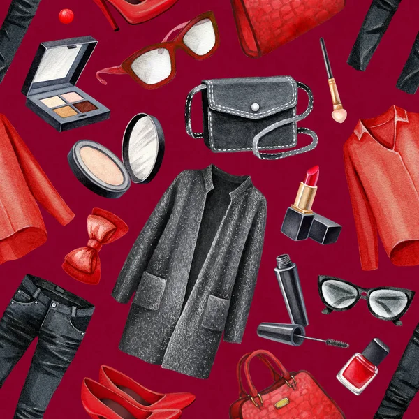 Fashionable clothes and makeup collection Stock Photo by ©Sashsmir ...