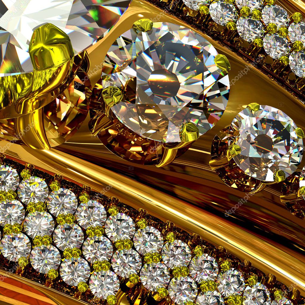 One engagement gold ring with jewelry gem. — Stock Photo © poznyakov ...