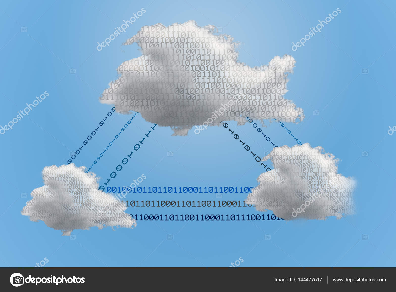 Illustration of multiple computing clouds — Stock Photo © steveheap ...
