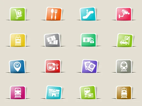 Vector railway station icon — Stock Vector © tele52 #9351342