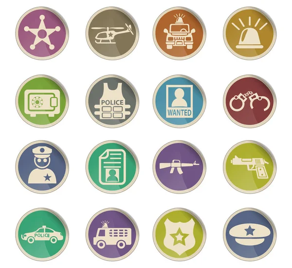 Police Web Icons User Interface Design Stock Vector Image by ©YAYImages ...