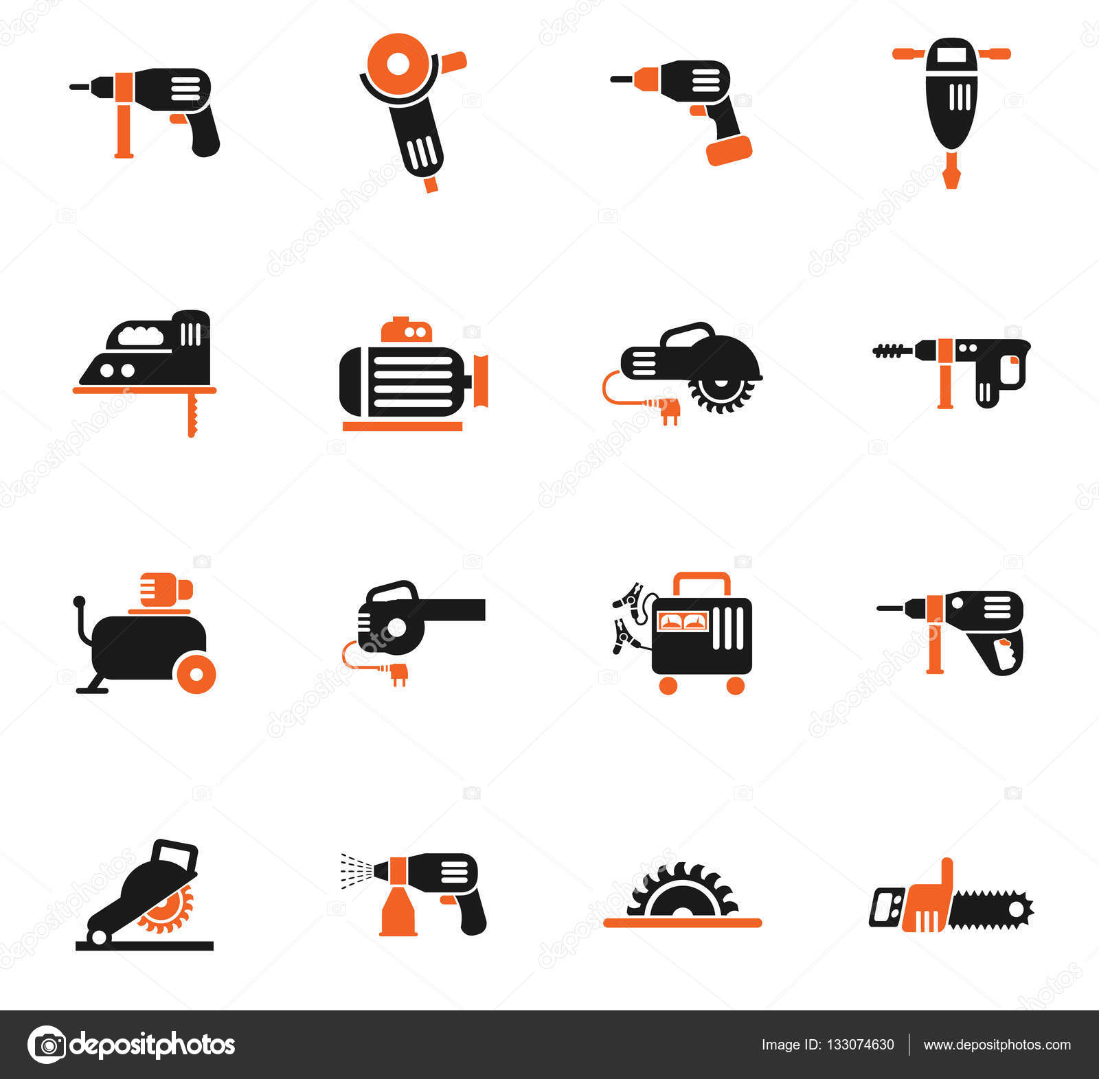 Machine tools icon set Stock Vector Image by ©ayax55 #133074630
