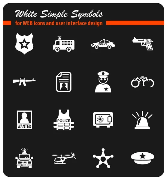 Police Web Icons User Interface Design Stock Vector Image by ©YAYImages ...
