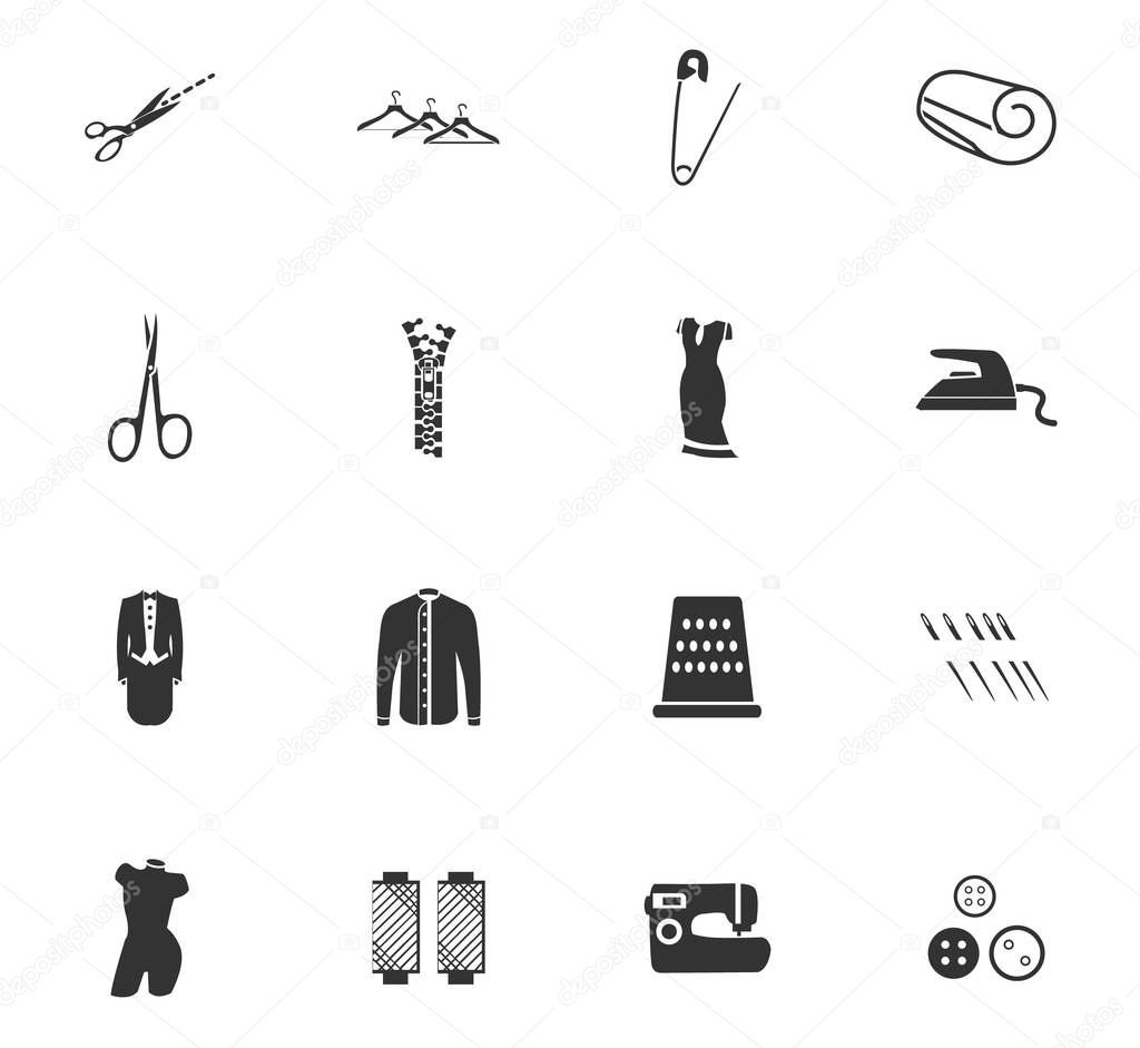 Tailoring icon set — Stock Vector © ayax55 #138622508