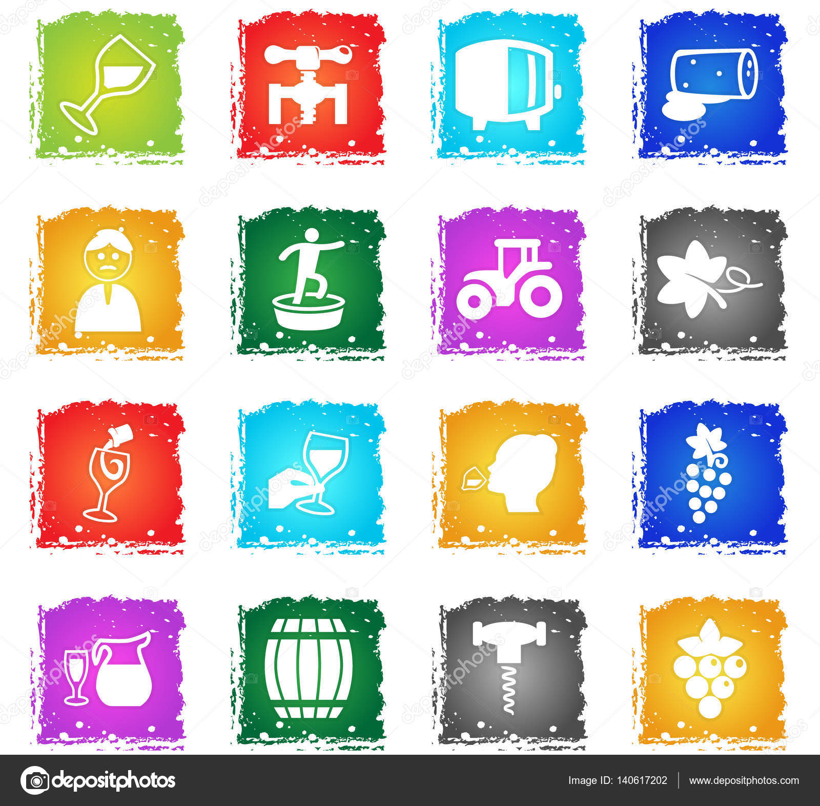 Vineyard icon set Stock Vector Image by ©ayax55 #140617202