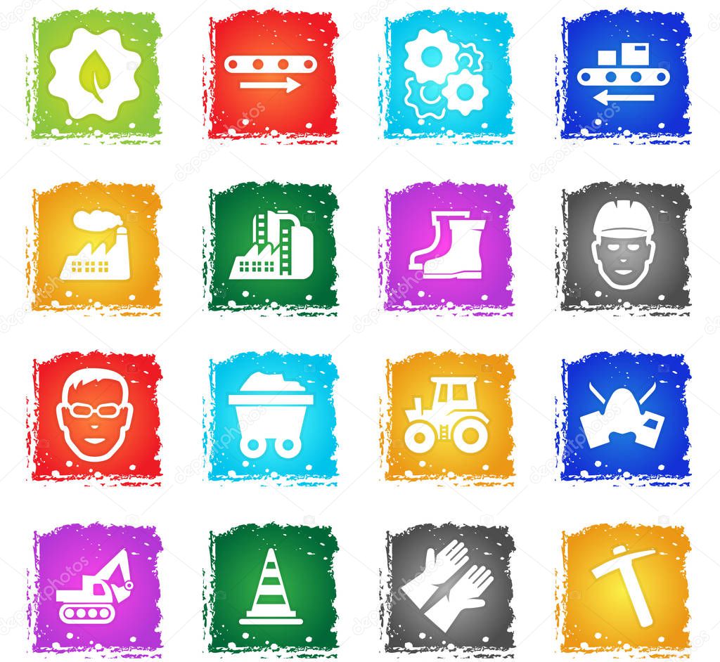 Conjunto de iconos industriales Vector de stock por ©ayax55 140614536