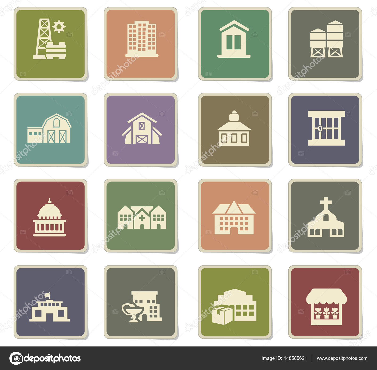 Infrastructure icon set Stock Vector by ©ayax55 148585621