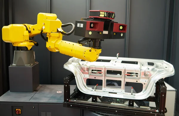 Automated CNC machine loading with robotic arm — Stock Photo © genkur ...