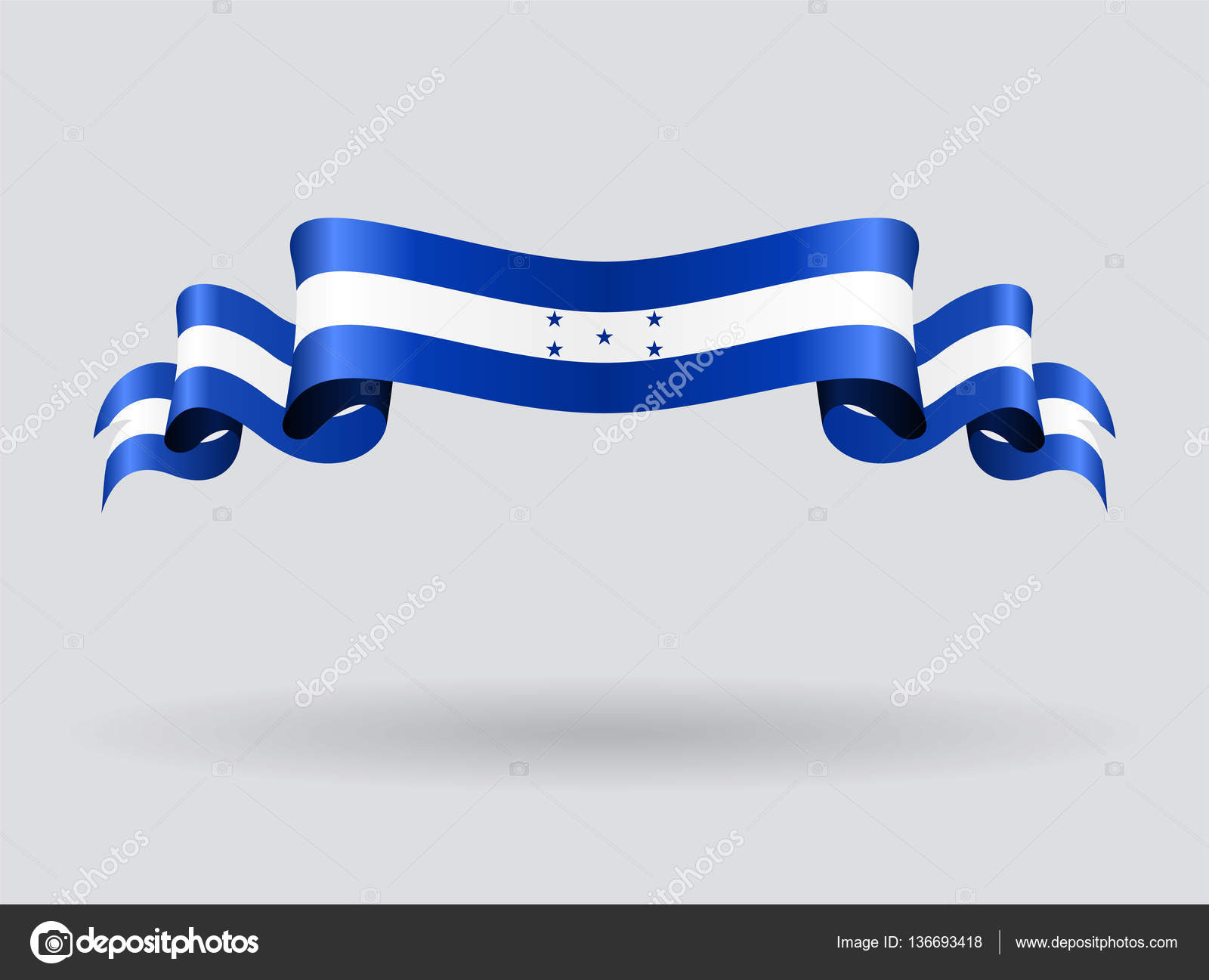Bandera De Honduras Ejemplo Del Vector En Un Fondo Blanco Ilustracion ...