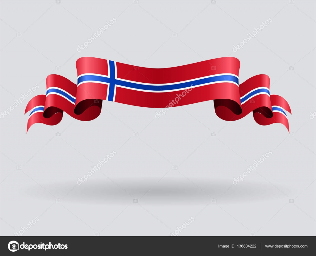 Norwegian wavy flag. Vector illustration. Stock Vector by ©khvost 136804222