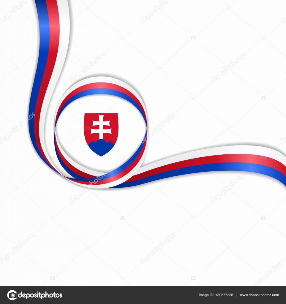 Slovak wavy flag background. Vector illustration. Stock Vector by ...
