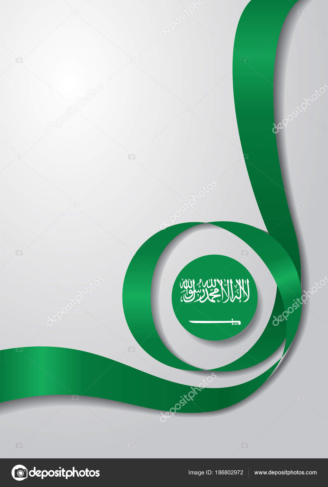 Saudi Arabian flag wavy background. Vector illustration. Stock Vector ...