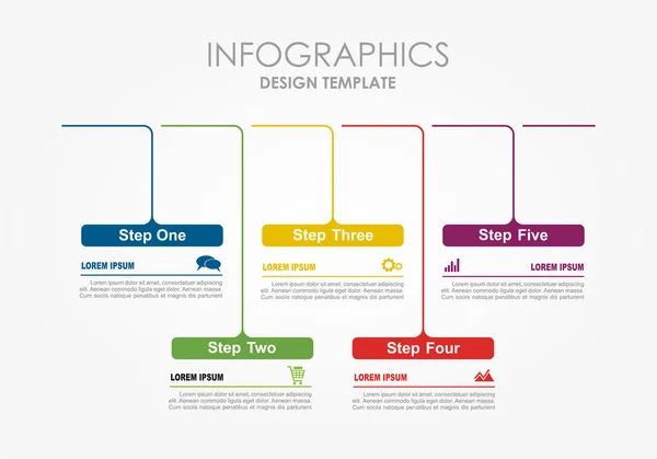 Infographic report template with lines and icons. Vector Stock Vector ...