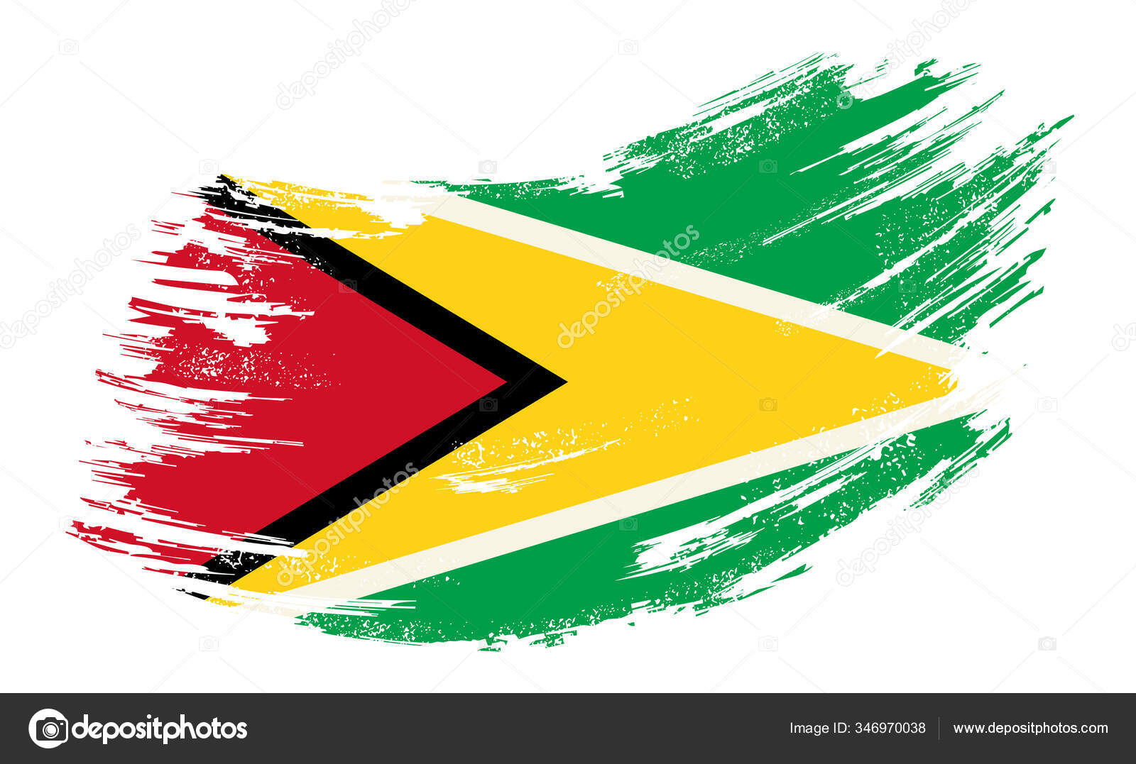 Guyanan flag grunge brush background. Vector illustration. Stock Vector Image by ©khvost #346970038