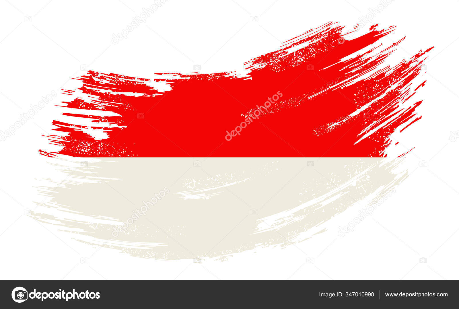 Indonesian flag grunge brush background. Vector illustration. Stock ...