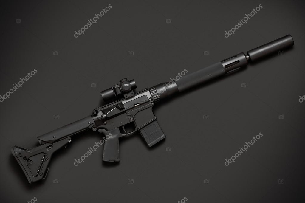 Assault semi-automatic rifle Stock Photo by ©chaosmaker 125067776