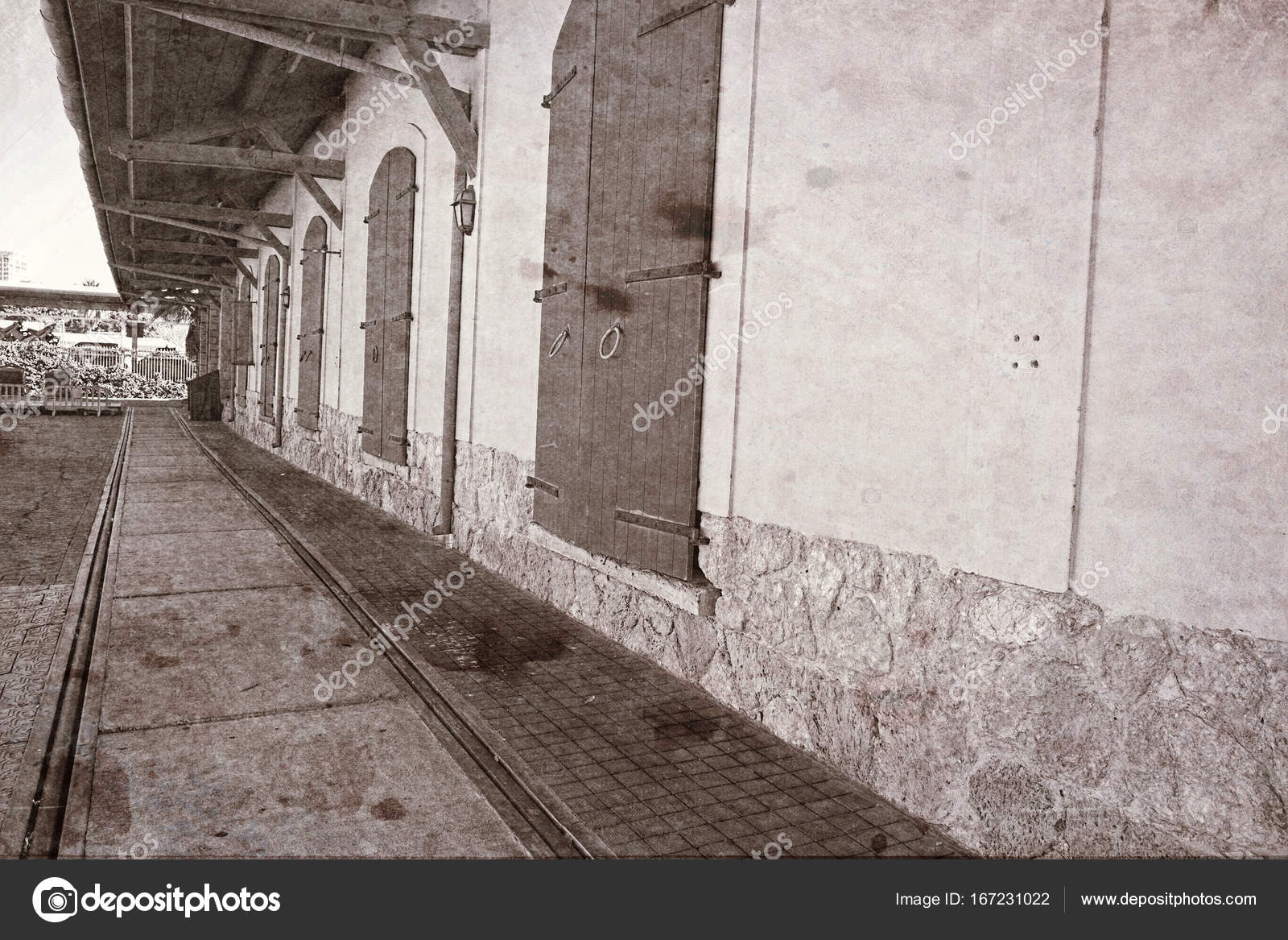 Retro Railroad Warehouse Stock Photo by ©ggkuna 167231022